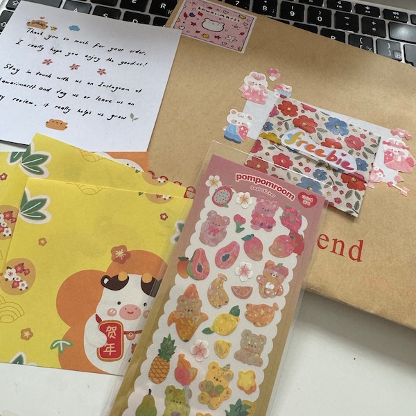 Cute Korean Sticker Sheets, Kawaii Stationery, Kawaii Sticker Sheets ...