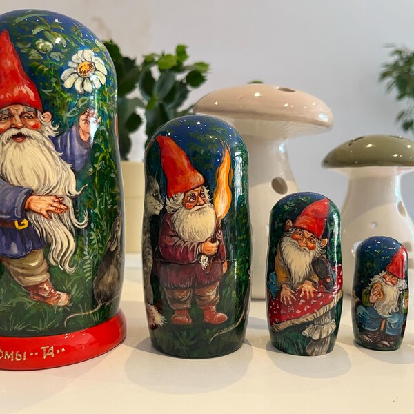 Nesting Dolls, Matryoshka angel With Arch 7 Tall,5 Pieces Inside.hand ...