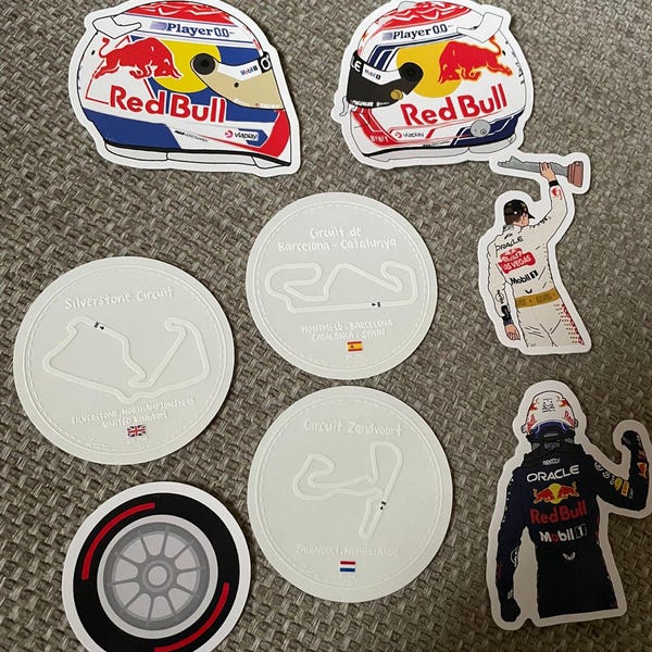 Max Verstappen 2023 Acrylic Helmet Keychain Sticker F1 Formula One ...