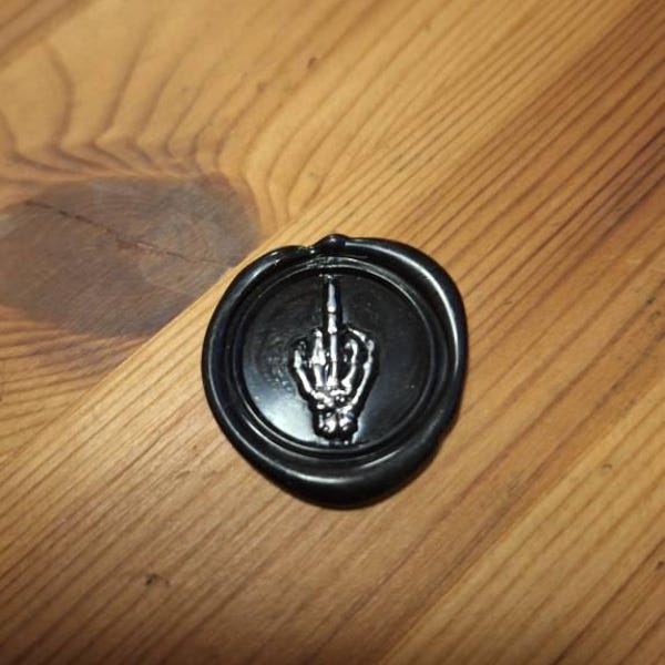 Skeleton Middle Finger Wax Seal Stamp ,skeleton Hand Wax Seal Stamp ...