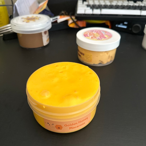 Golden Honey Macaron DIY Slime Honey Slime for Kid Slime for Stress ...