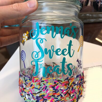 Custom Candy Jar, Personalized Candy Jar, Candy Themed Birthday, Candy ...