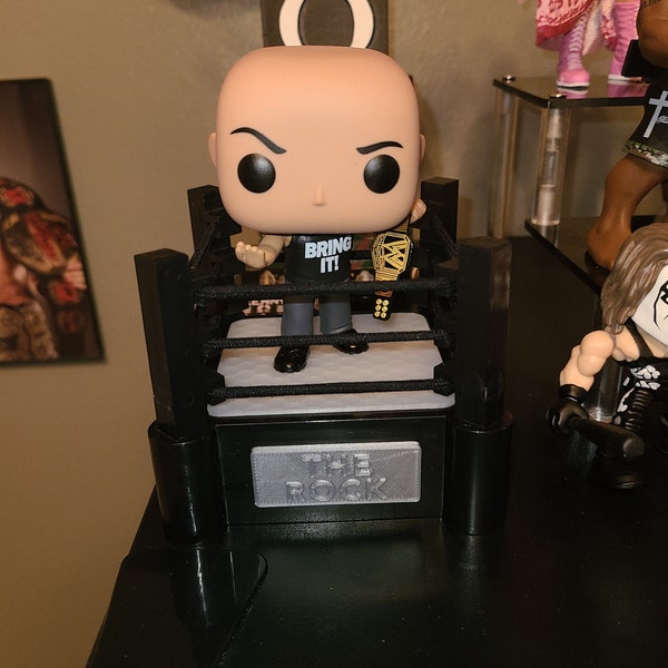 Funko Pop WWE AEW NJPW Wrestling Ring Display Stand Custom Base/ Cake ...