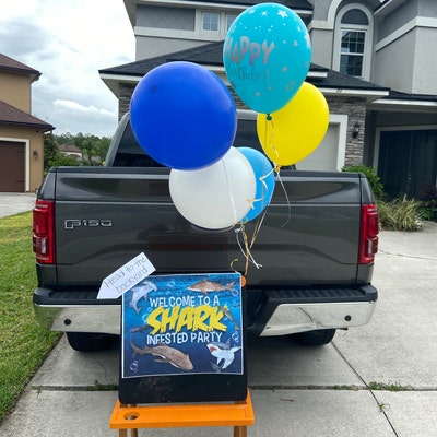 Printable Shark Welcome Sign Shark Birthday Party Sign Shark Birthday ...