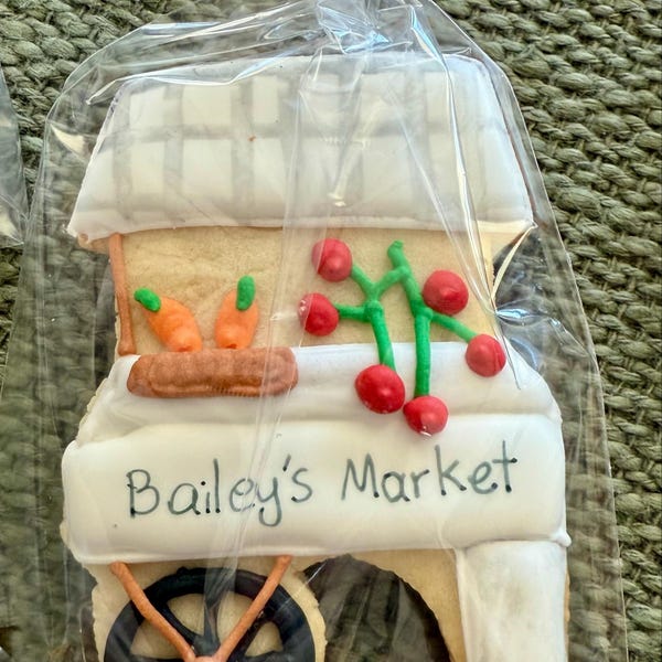 Farmers Market Due Date Cookies - Custom "growing" Baby Shower Cookies ...