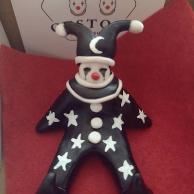 Mini Moon and Stars Clown Figurine - Etsy