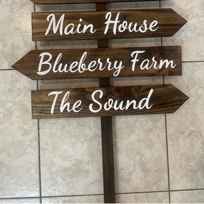 Guest House Destination Signs, Wooden Hotel Decor, Garden/beach Sign ...