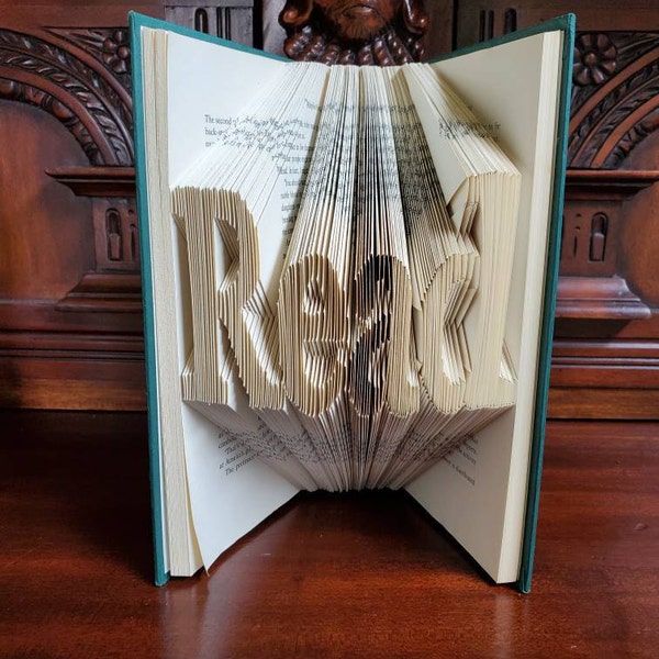 READ Book Folding Pattern — 195 Folds (390 Numbered Pages). PDF Digital ...