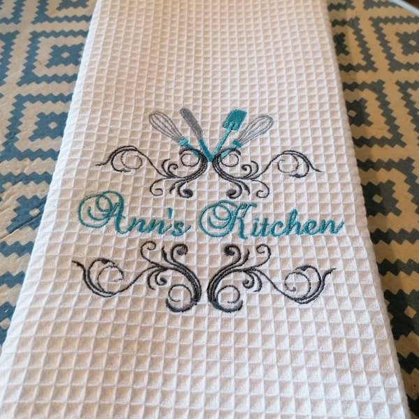 Split Monogram Embroidery Design Cooking Embroidery Design Kitchen ...