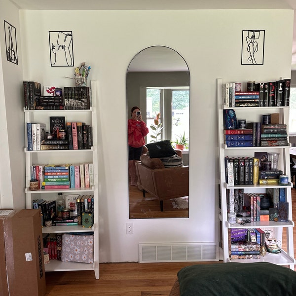 3 Set Bookish Wood Wall Decor, Minimalist Line Art, Book Wall Art ...