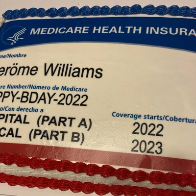 Medicare Card EDIBLE Image for Cakes and Cupcakes, Retirement Cake ...