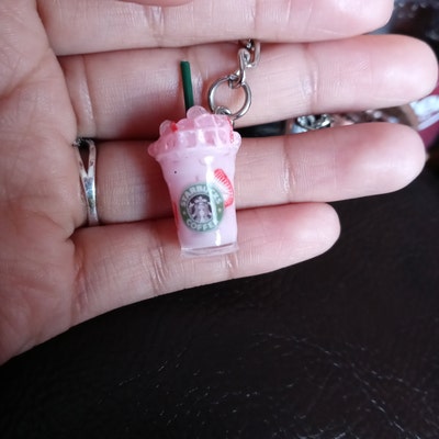 Pink Drink Starbucks Keychain - Etsy UK
