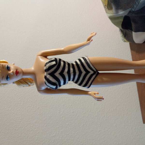 Vintage C. 1960s Barbie Doll Zebra Striped Swimsuit / Original Outfit ...