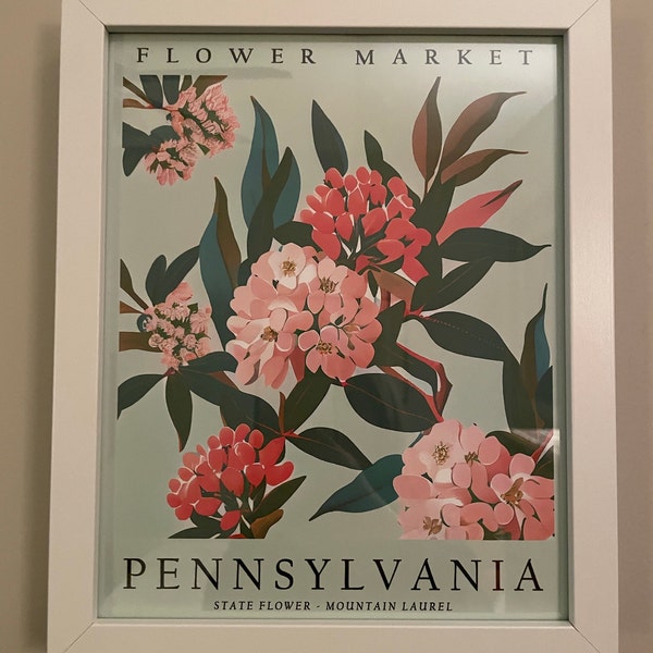 Pennsylvania State Flower, Pennsylvania Flower Market Art Print ...