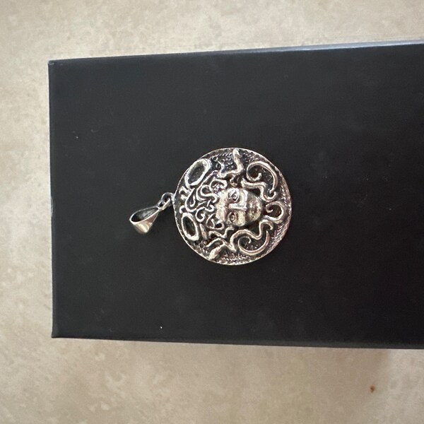 SHAMAN Medallion, 925k Sterling Silver Shaman Necklace, Pagan Talisman ...