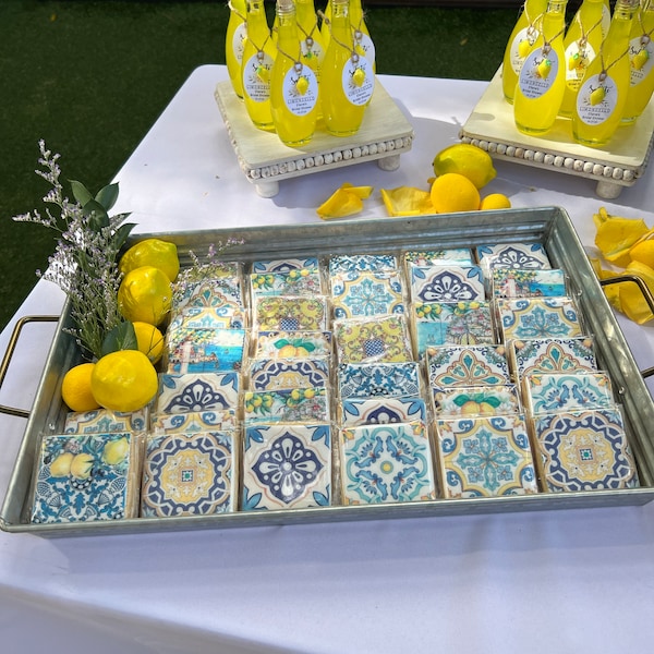 Mediterranean Tile Toppers Italian Ceramic Edible Images Positano Lemon ...