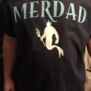 Merdad T-shirt Funny Dad Shirt for Dad of a Mermaid | Etsy