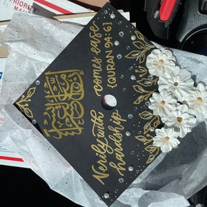 Custom Islamic Graduation Cap Hand Painted Cap 3D Highschool, College ...