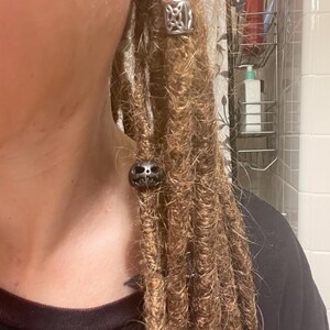 Beard Beads Set of 2 Jade Cuff Beard Beads 4.5mm Beard Beads Jade Beard ...