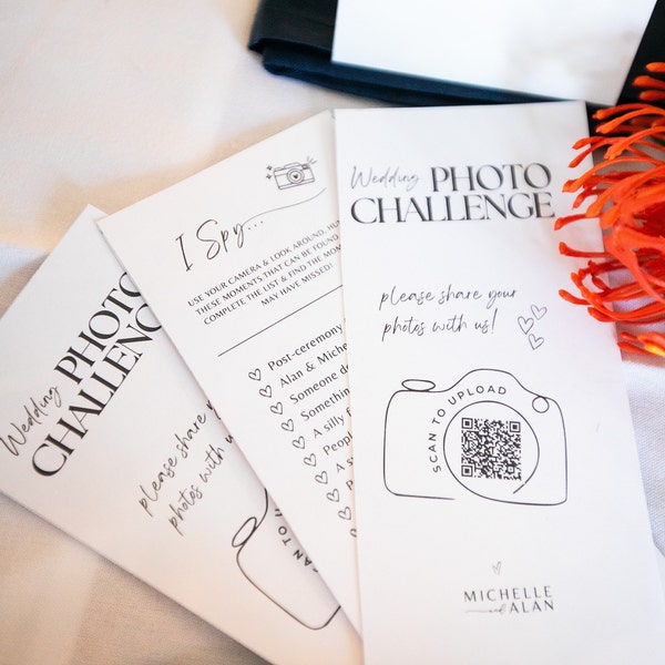 I Spy Wedding Game Wedding Photo Challenge Scavenger Hunt Game Card ...