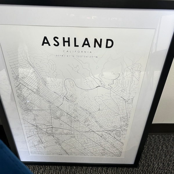 Custom Map, City Map Print, Custom Map Poster, Any City, Any Town ...