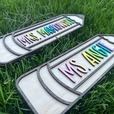 SVG Laser Cut File Teacher Pencil Sign Teacher Gifts Education Designs ...