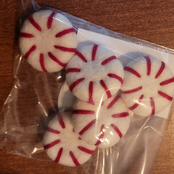 Felt Peppermints Red & White- Christmas Home Decor, Winter Tiered Tray ...