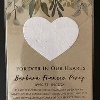 Plantable Seed Paper Hearts Large, Seed Favors, Wildflower Seeds, Seed ...