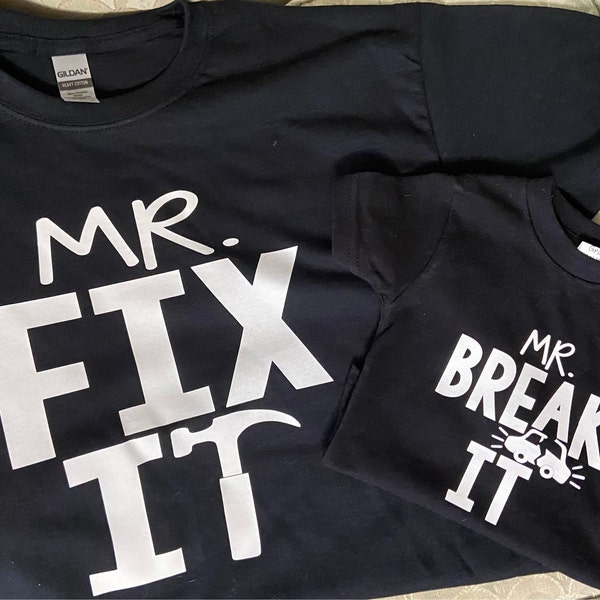 Father and Son SVG, Mr Fix It Svg, Mr Break It Svg, Dad and Son ...