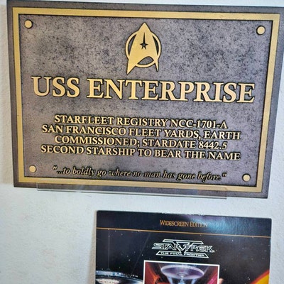 Star Trek USS Enterprise Dedication Plaque Replica MDF 16x12 - Etsy