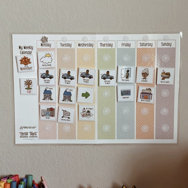 Weekly Visual Calendar (includes 264 Cards) - Etsy