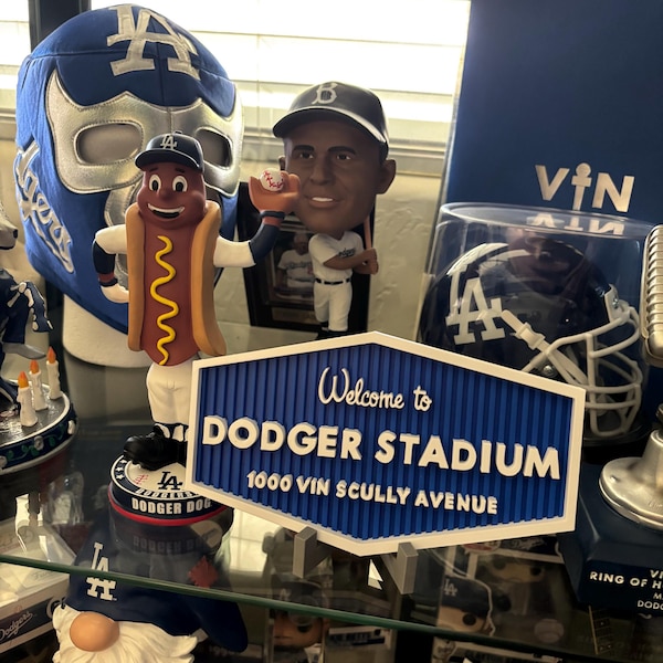 Welcome to Dodger Stadium 3D Printed Sign - for Desk or Wall Display - Etsy