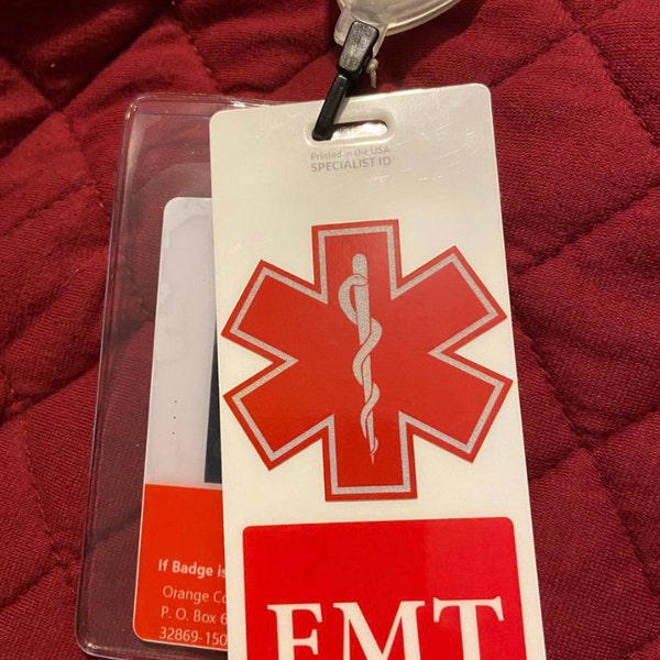 Red EMT Badge Buddy - Free Shipping! - Red Badge Buddies for Emergency ...
