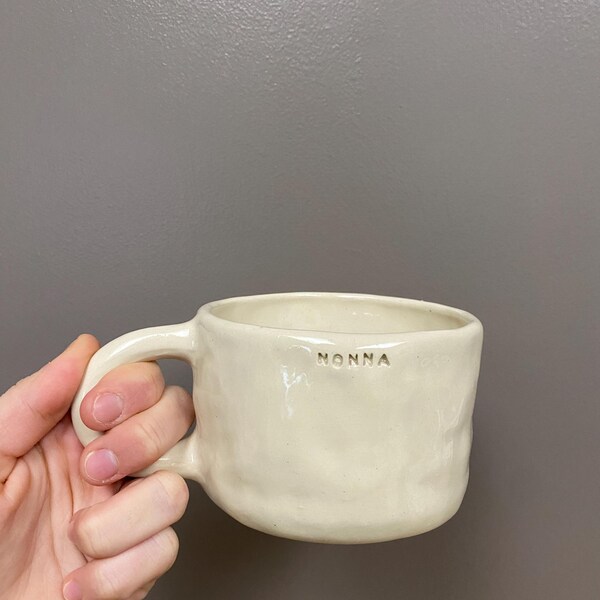 Handmade Ceramic Pottery Mugs, Cute Aesthetic Mug, Coffee Clay Mug ...