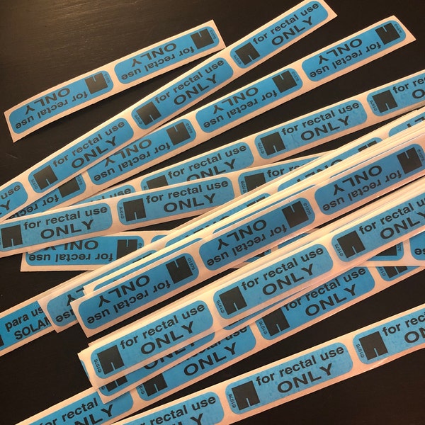 Um. 80 'for Rectal Use Only' Stickers. - Etsy