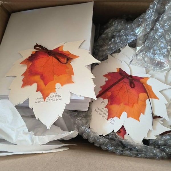 Fall Invite - Wedding Invitations - Autumn Leaves Invitation - Fall Wedding - Autumn Wedding ...