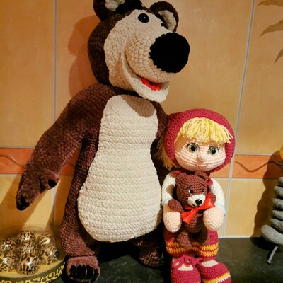 PDF MASHA Doll Crochet Pattern, From Masha and the Bear, Amigurumi Doll ...