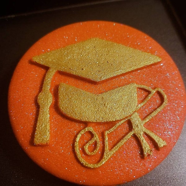 Graduation Cap & Scroll Plastic Mold or Silicone Mold, Bath Bomb Mold ...