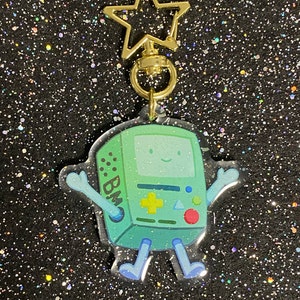 Fionna and Cake Keychain Adventure Time Keychains Double Sided Glitter ...