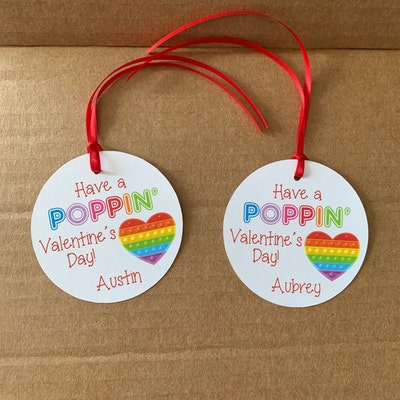 Pop It Valentine Tags, Kids School Valentines Day Pop It Tags ...