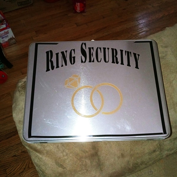 Ring Security Briefcase Ring Bearer Gift Idea Pillow Alternative Ring ...