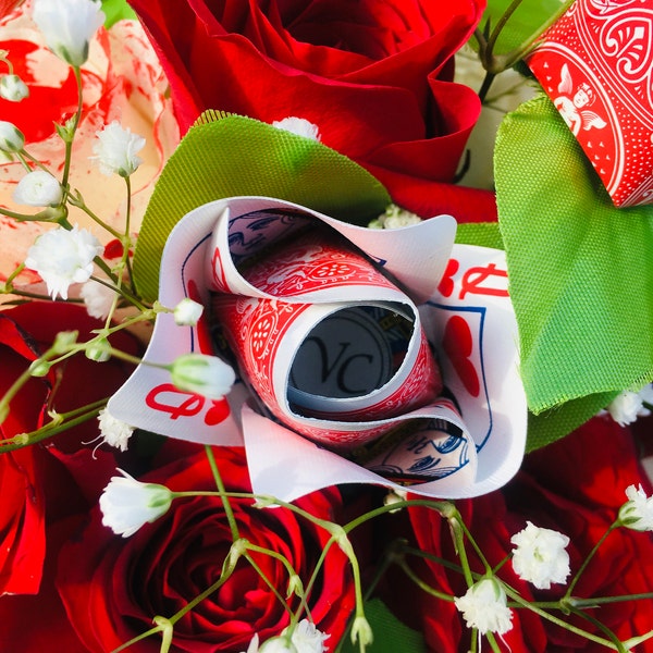 Playing Card Rose Red, Playing Card Flower, Paper Flower, Magician ...