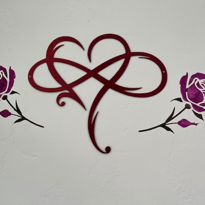 Infinity Heart Sign, Infinity Symbol Wall Art, Love Infinity Sign With ...
