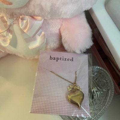 Dainty Deer & Bow Chain Necklace - Etsy