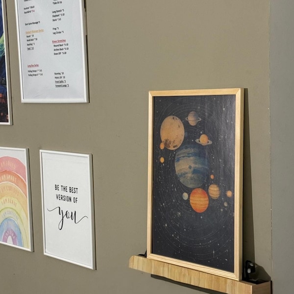 Vintage Space Poster | Retro Astronomy Art Print | Solar System Wall ...