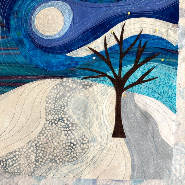 PDF Art QUILT PATTERN Winter Moon / Quilt Pattern / Quilting Patterns ...