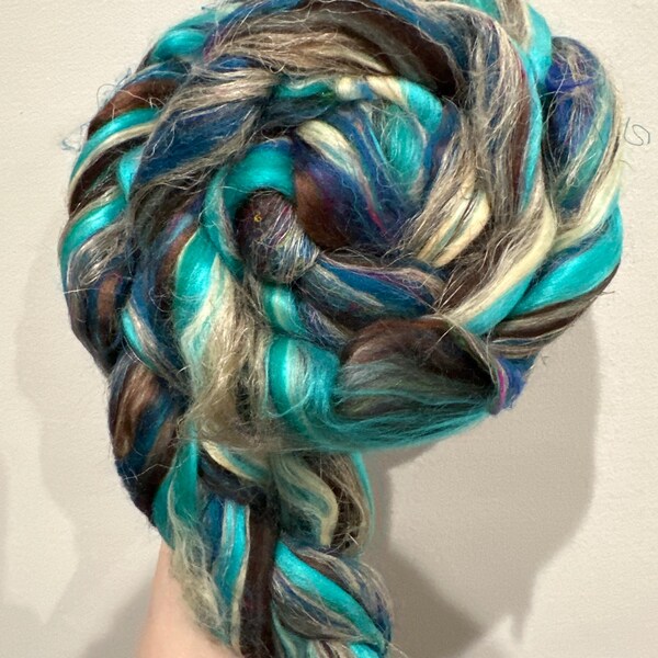 ROVING Cherry Blossom, Merino Silk Pastel Roving, Pink Brown Cream ...