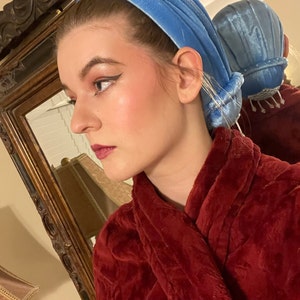 Red Low Bun Velvet Cap Large Size - Etsy