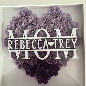 Graduation Cap Flower Shadow Box Assorted Paper Flower Box Customized ...