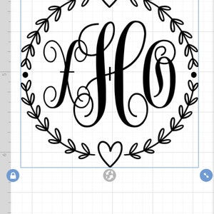 Vine Monogram Letters SVG, JPG, Dxf, EPS, and Png. Digital Download Cut ...